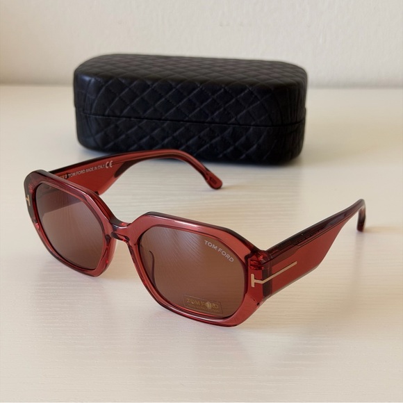 Tom Ford | Accessories | New Tom Ford Red Sunglasses Veronique2 Tf97 ...
